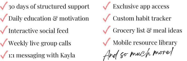 30 Day Back On Track – Kayla Girgen, RD, LD, CPT